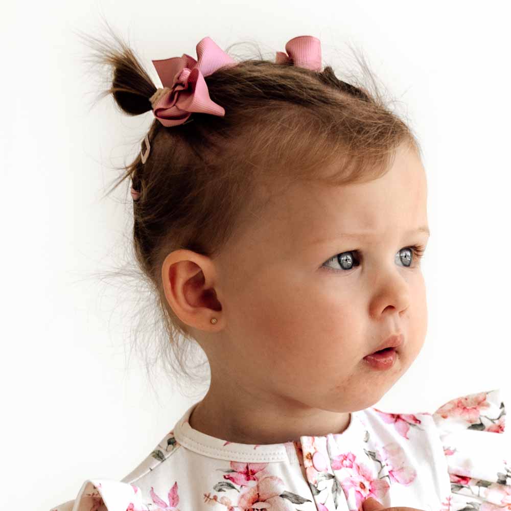 Dusty Pink Piggy Tail Hair Clips - Pair | Snuggle Hunny