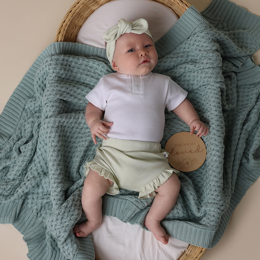 High Waist Bloomers - Honeydew | Snuggle Hunny