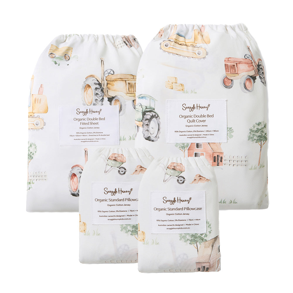 Bundle - Diggers & Tractors Double Bedding | Snuggle Hunny