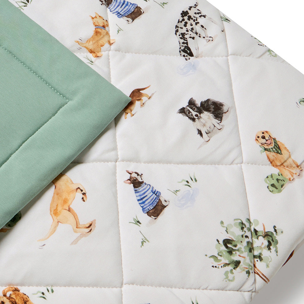Dog Park Organic Cotton Cot Comforter | Snuggle Hunny