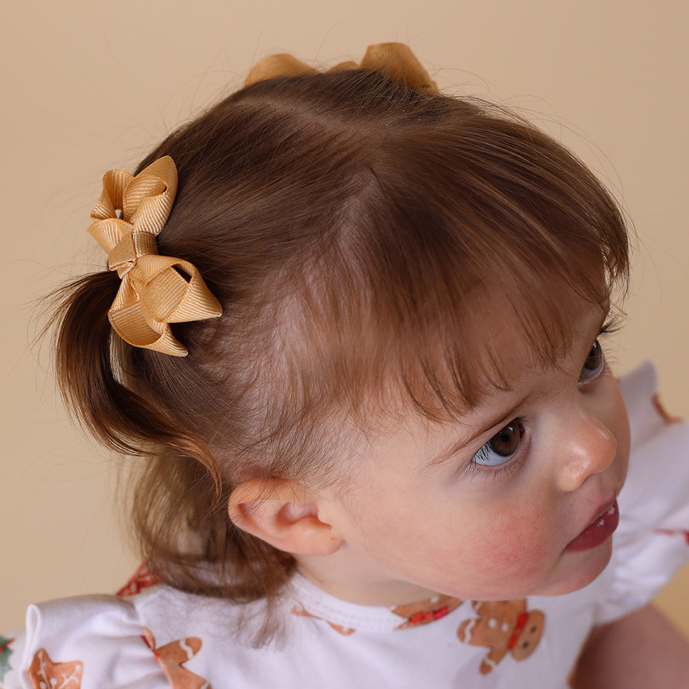 Gold Piggy Tail Hair Clips - Pair | Snuggle Hunny