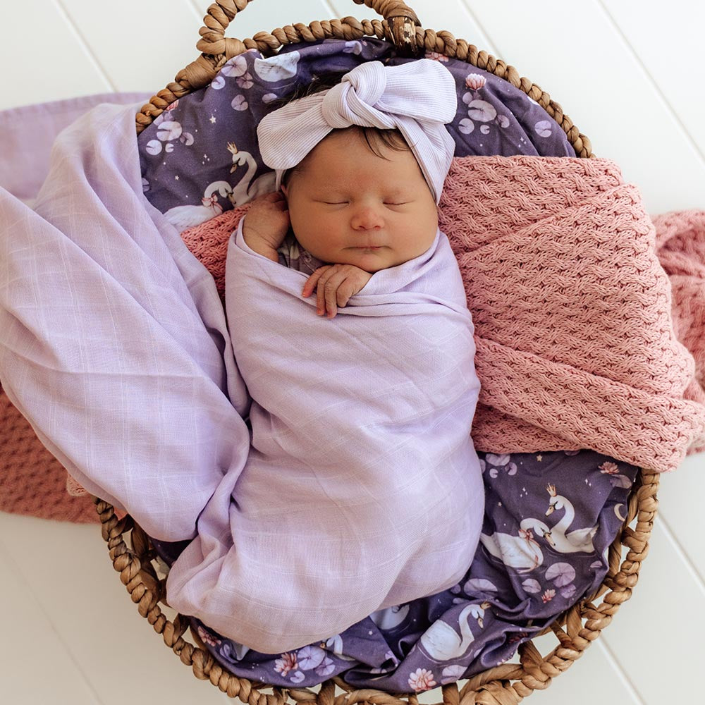 Lavender Organic Muslin Wrap | Snuggle Hunny