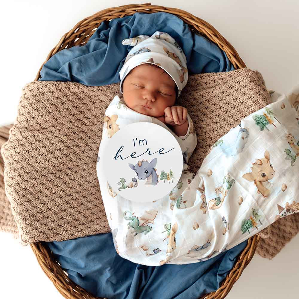 Dragon Organic Muslin Baby Wrap | Snuggle Hunny