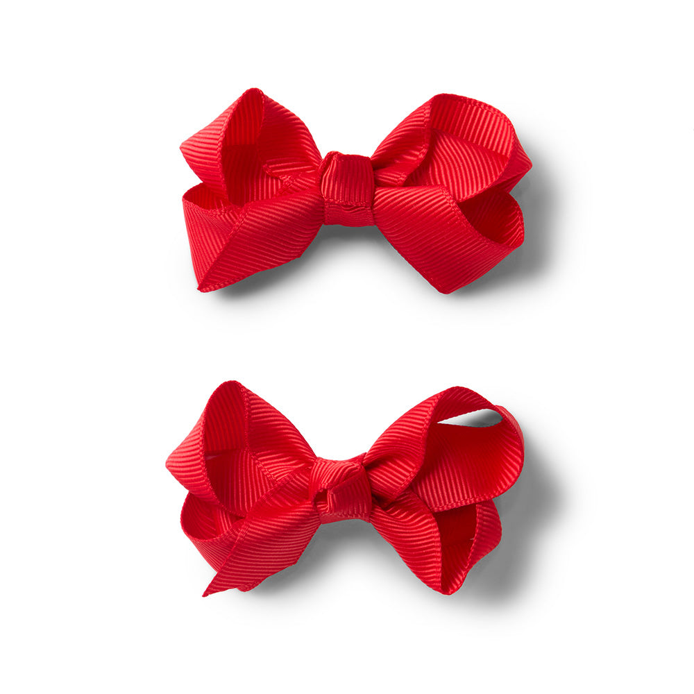 Red Piggy Tail Hair Clips - Pair | Snuggle Hunny