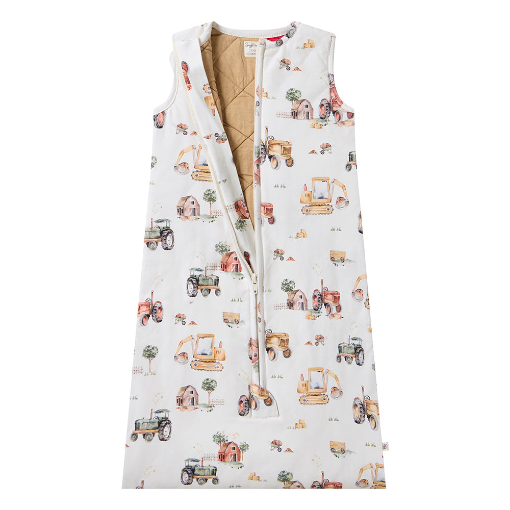 Diggers & Tractors 2.5 TOG Organic Sleeping Bag | Snuggle Hunny