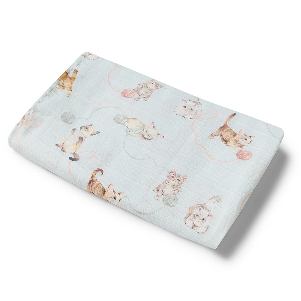 Kittens Organic Muslin Wrap | Snuggle Hunny