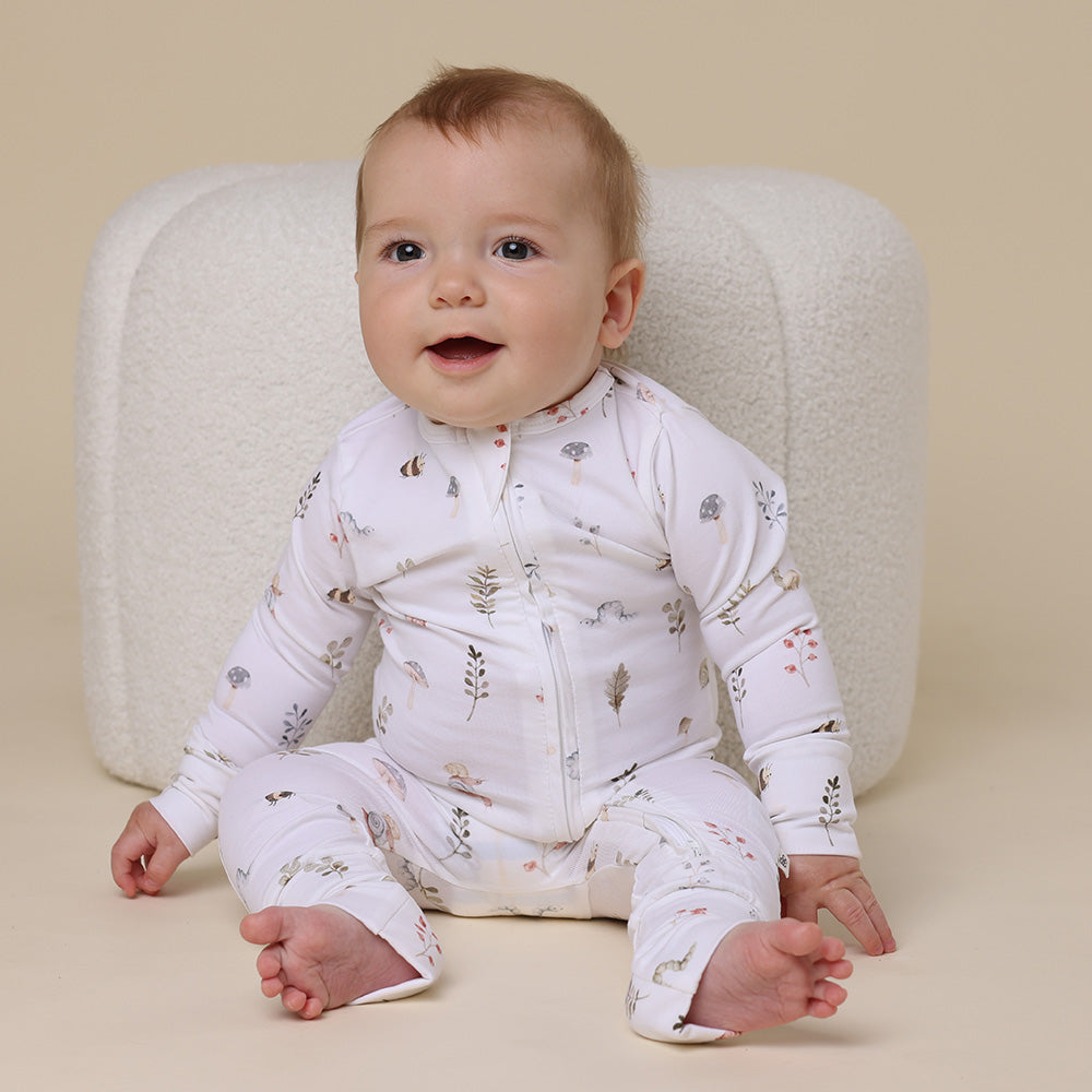 Garden Friends Organic Baby Snugglesuit Convertible Romper | Snuggle Hunny