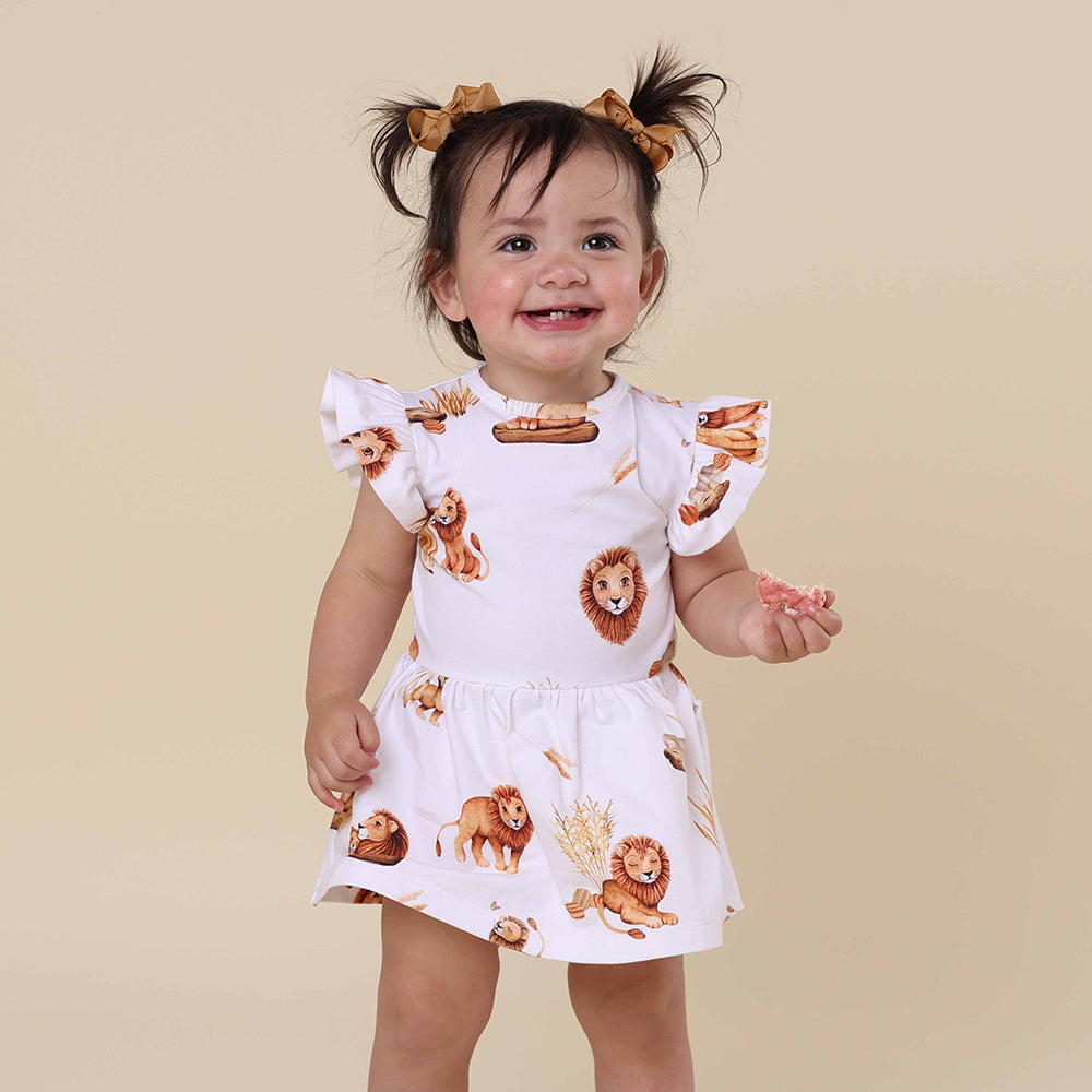 Lion Organic Baby & Toddler Dress | Snuggle Hunny