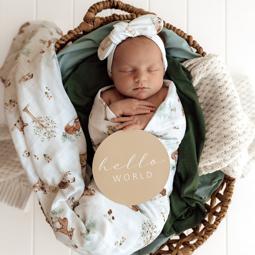 Woodland Tales & Pebble Reversible Milestone Cards | Snuggle Hunny