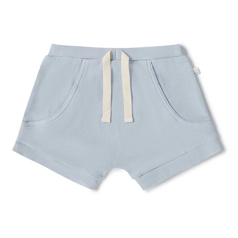 Organic Zen Blue Baby & Toddler Shorts | Snuggle Hunny